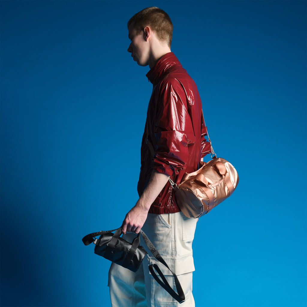 METALLIC Rose Gold Medium Weekender – LOQI