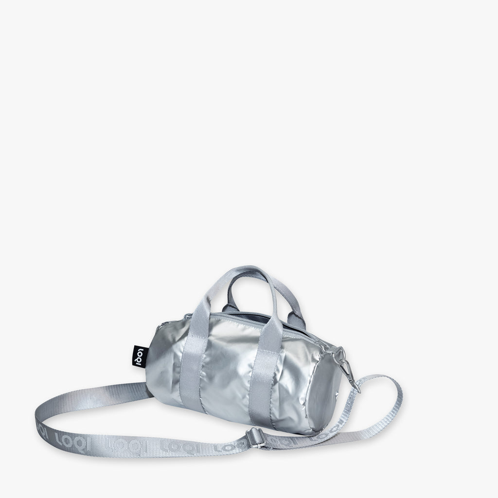 METALLIC Silver Small Weekender – LOQI